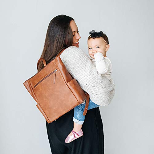 Freshly Picked Mini Minimal Diaper Bag Backpack, Amber