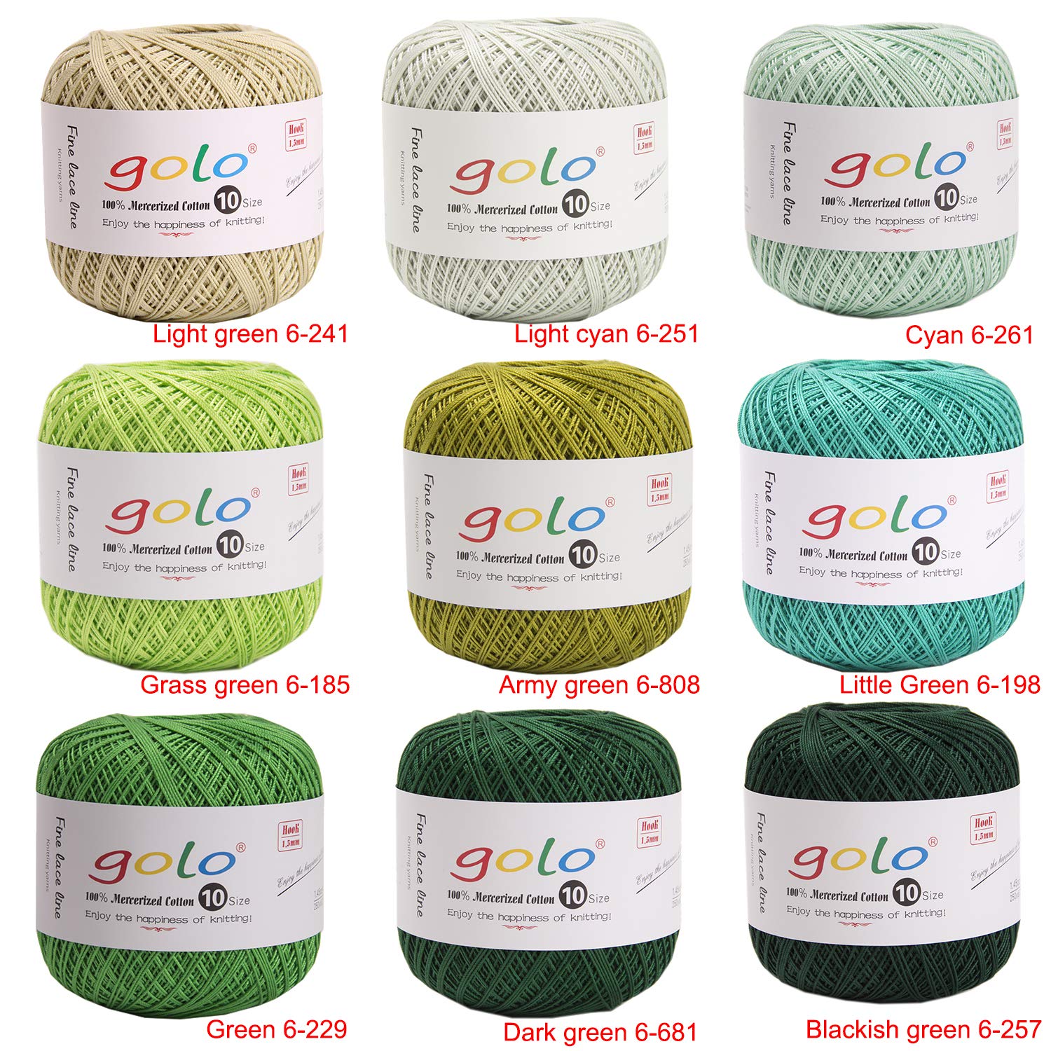 golo Crochet Yarn Cotton Size 10 Cotton Knitting Thread Yarn for Crochet (Clove Red) 6-191