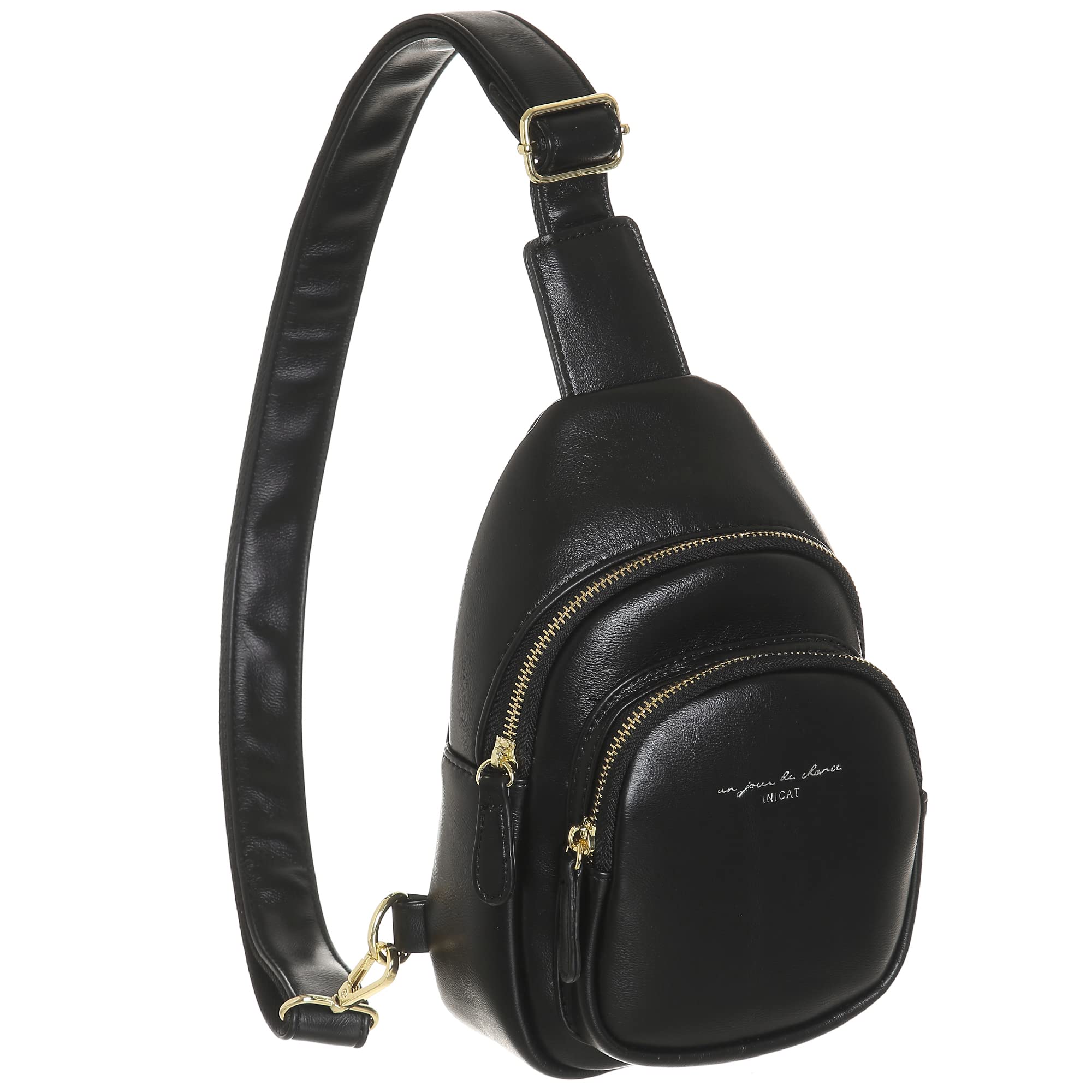 Haytijoe Small Sling Bag for Women Crossbody Bag Vegan Leather Fanny Packs for Travel(Black)
