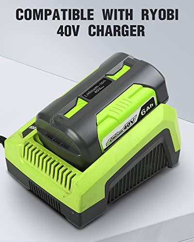 COOMYXIN 6.0Ah 40V Battery Replacement for Ryobi 40V Battery OP4040 OP4026 OP4030 OP4050 OP4060A,Compatible with Ryobi 40-Volt Battery Power Tools