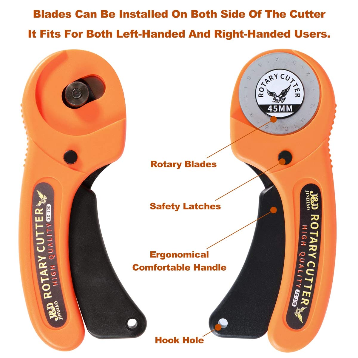 146 Pcs Rotary Cutter Set for Fabric,45mm Rotary Cutter Tool Kit with Cutting Mat,Tape Measure,Carving Knife,Storage Bag,Replacement Cutter Blades,Rotary Cutter Kit for Sewing and Quilting