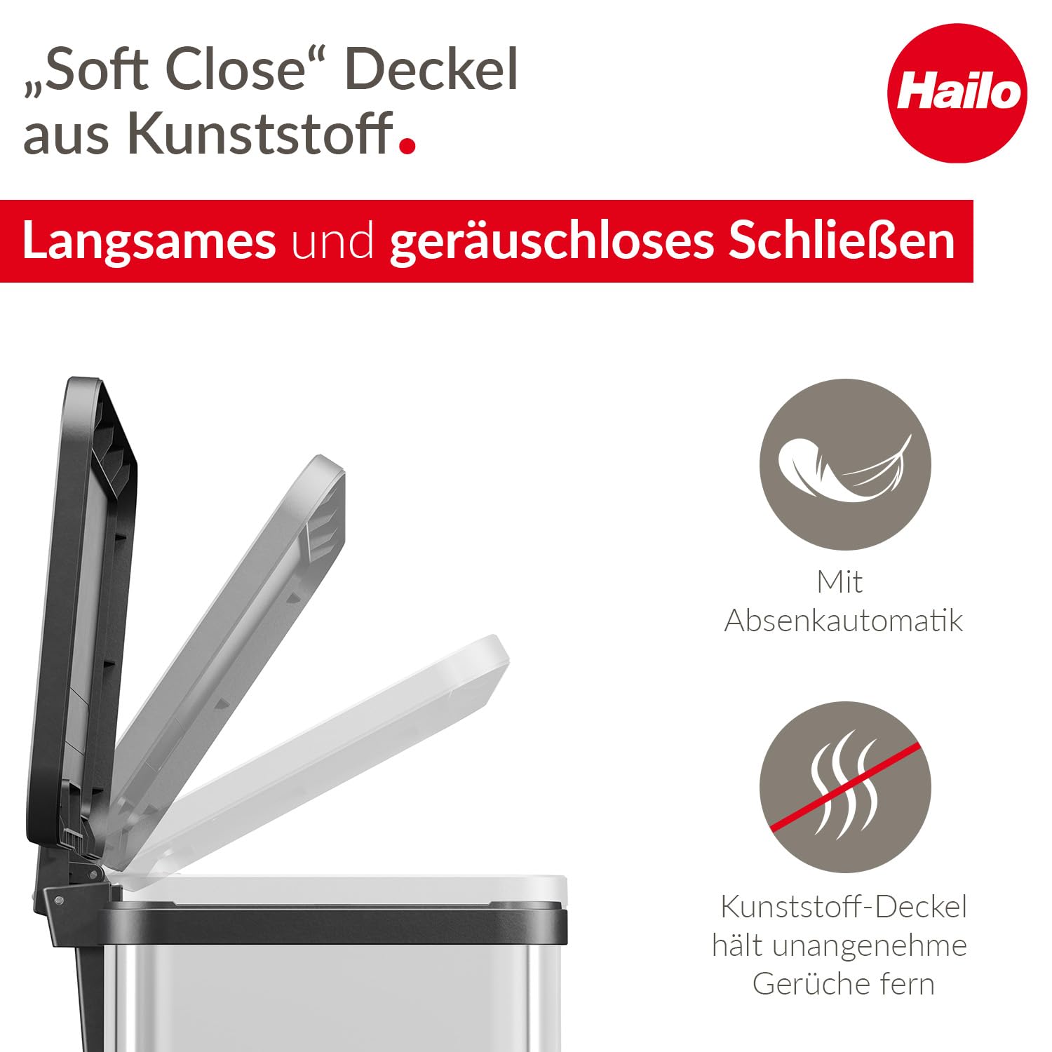 Hailo 0630-200 Öko Duo Plus L, Stainless Steel, Edelstahl