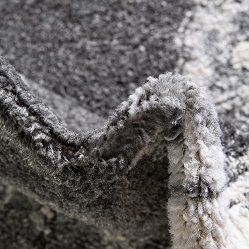 Unique Loom Parker Collection Colorful Medallion Charcoal/Ivory Square Rug (5' 0 x 5' 0)