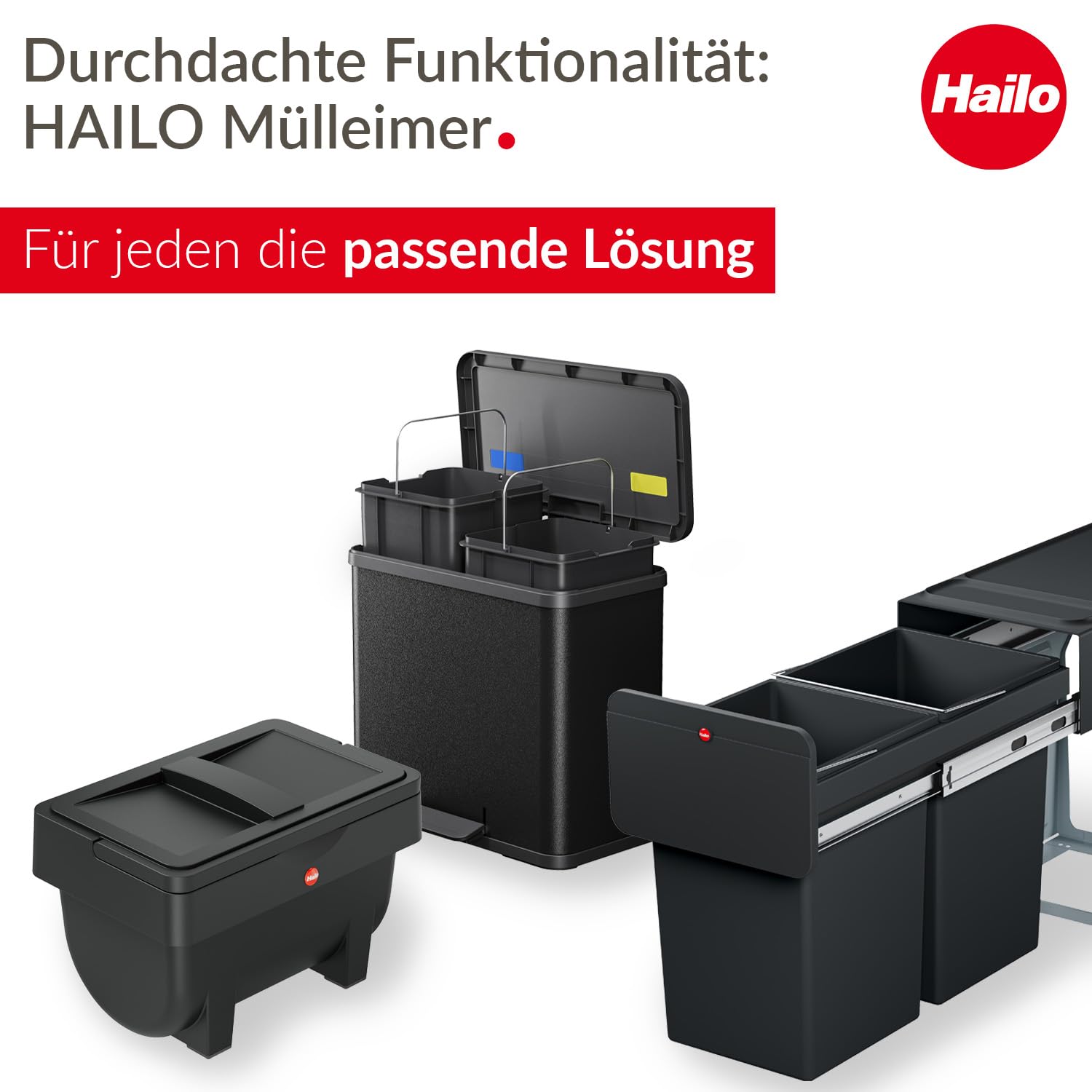 Hailo 0630-200 Öko Duo Plus L, Stainless Steel, Edelstahl