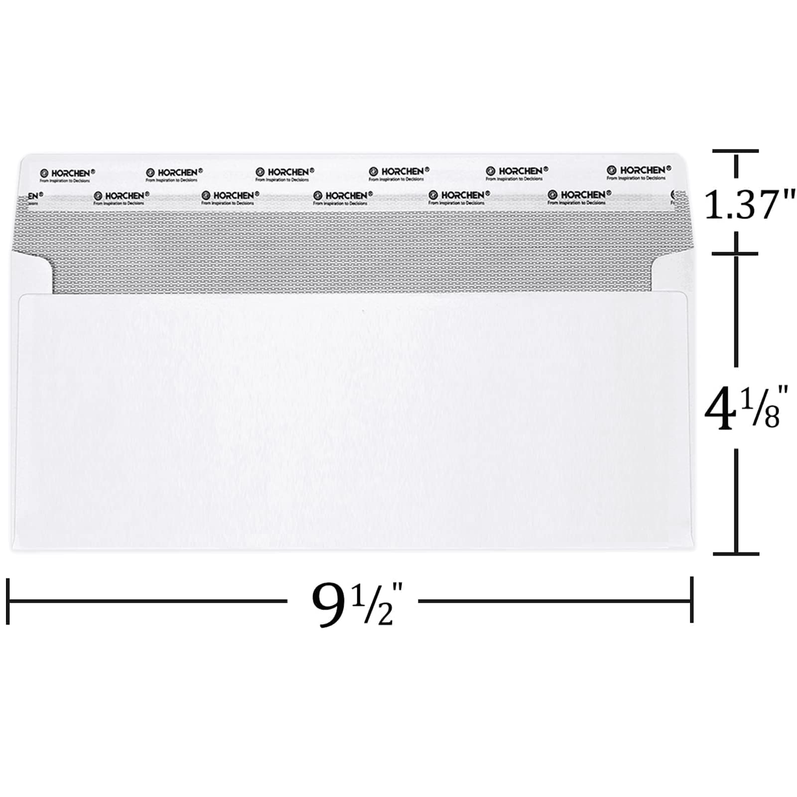 500 Count #10 Security Envelopes,Peel & Seal Windowless Bussiness Envelopes,Security Tint Pattern for Mailing of Checks, Invoices, Documents - 4 1/8 x 9 1/2 Inch - White,Horchen