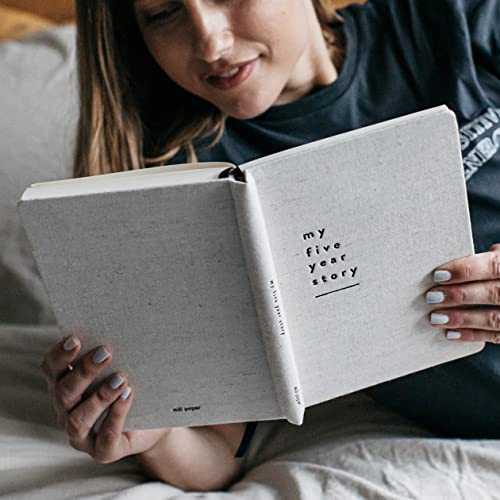 Mål Paper Five Year Journal - Cotton Hardback | Daily Dated Notebook for Mindfulness, Recovery & Positive Thinking Tool | Life Planner Log Book | Hand Finished, Unique Gifts for Men & Women