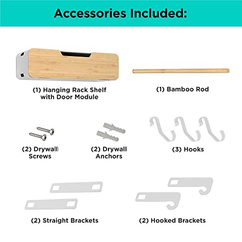 BLACK + DECKER WHITE HANGING RACK SYSTEM-SHELF W/DOOR (BDSTKT282WH)