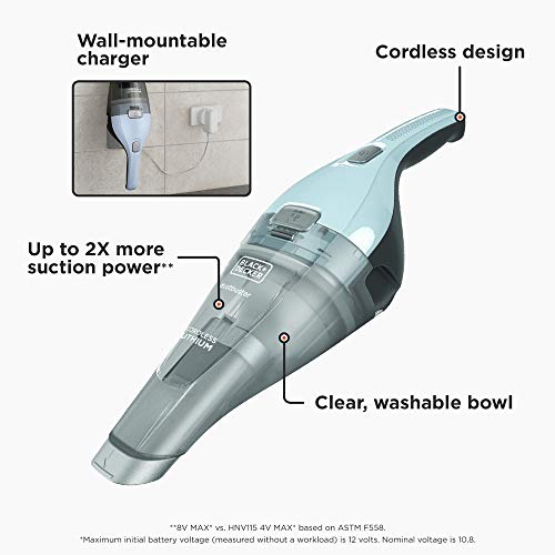 beyond by Black+Decker Cordless dustbusterĀ® - Handheld Vacuum Cleaner - Cordless, ICY Blue & Windex Glass and Window Cleaner Spray Bottle, Original Blue, 23 fl oz