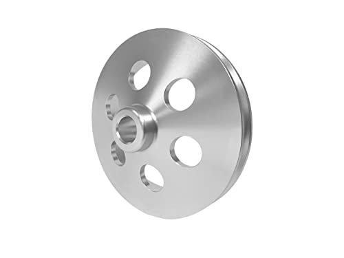 Scott Drake B-F811-WH 5.5" Billet Power Steering Pulley w/Holes