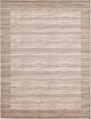Unique Loom Del Mar Collection Area Rug-Transitional Inspired with Modern Contemporary Design, 10' 0 x 13' 0 Rectangular, Beige/Tan