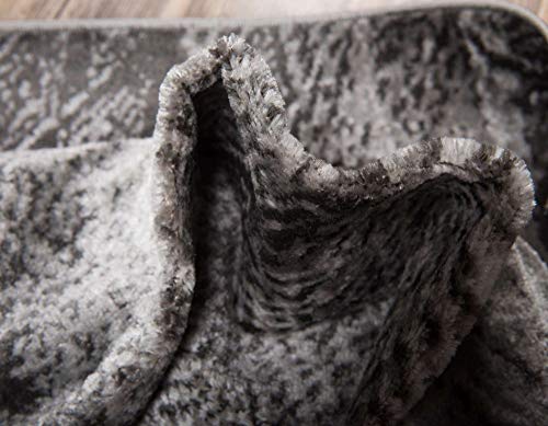 Unique Loom Sofia Collection Area Rug - Albert (9' x 12' 2", Dark Gray/ Gray)