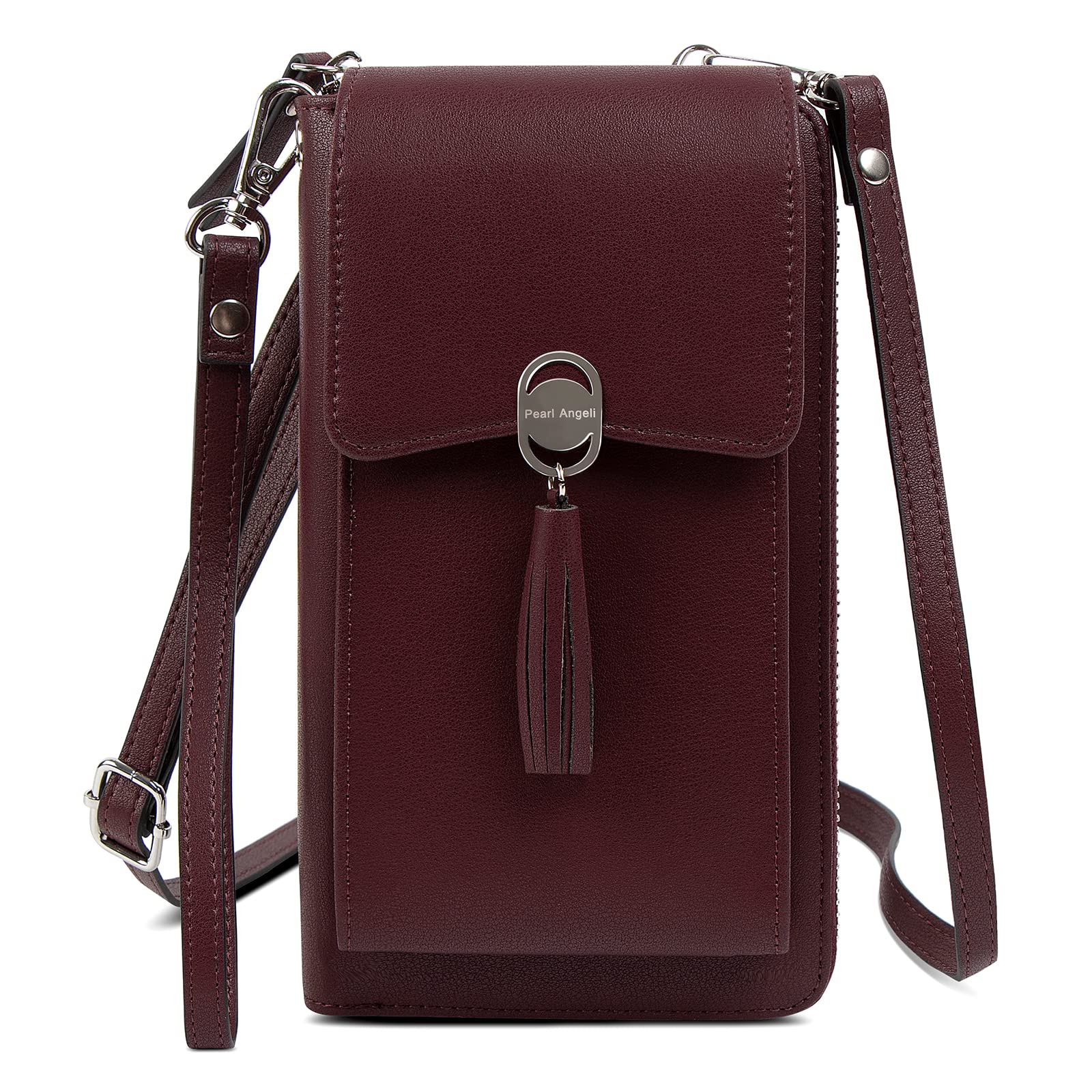 Pearl Angeli Small Crossbody Phone Bag RFID Women Wallet Cellphone Credit Card Purse with Adjustable Shoulder Strap