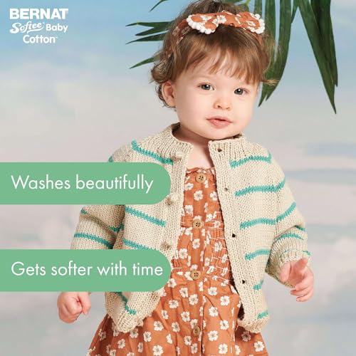 Bernat Softee Baby Cotton Feather Gray Yarn - 3 Pack of 120g/4.25oz - Blend - 3 DK (Light) - 254 Yards - Knitting/Crochet