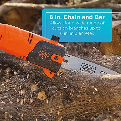 BLACK+DECKER 20V Max Pole Saw for Tree Trimming, Cordless, with Extension up to 14 ft., Bare Tool Only (LPP120B)
