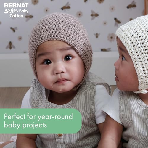 Bernat Softee Baby Cotton Feather Gray Yarn - 3 Pack of 120g/4.25oz - Blend - 3 DK (Light) - 254 Yards - Knitting/Crochet