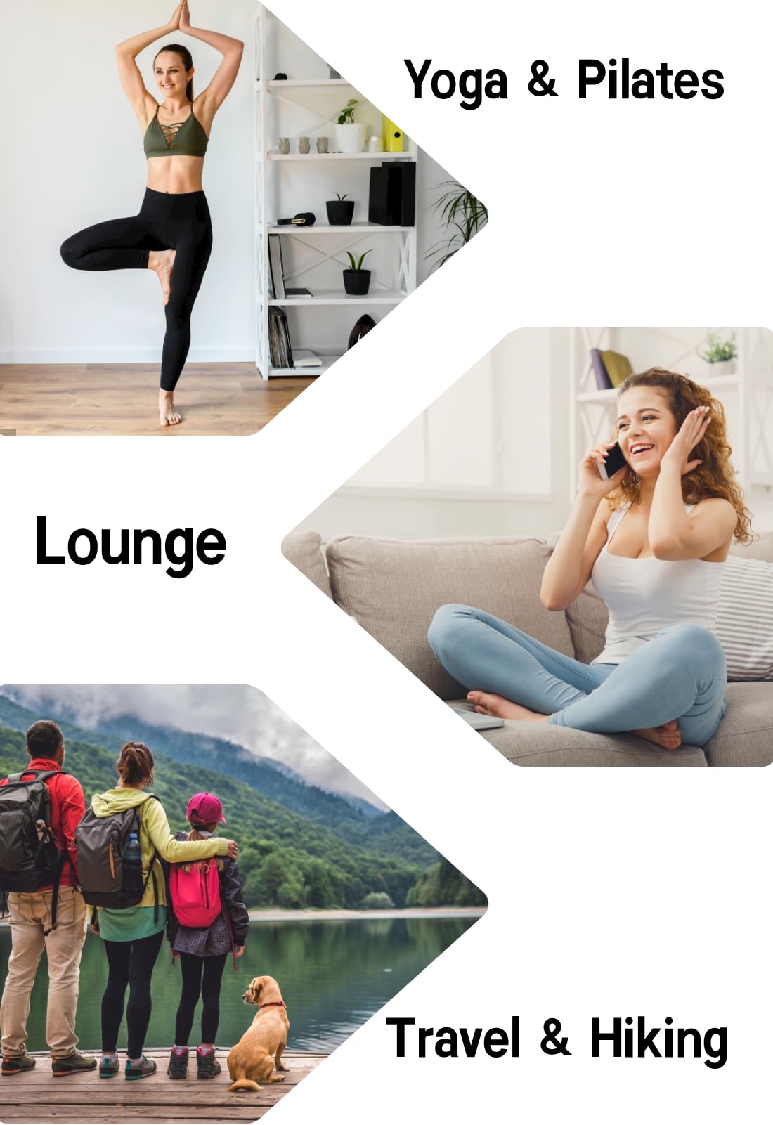 YOYOYOGA Leggings with Pockets Soft Stretchy Yoga Pants Women Tummy Control High Waisted Ankle Leggings Workout Compression Black XL