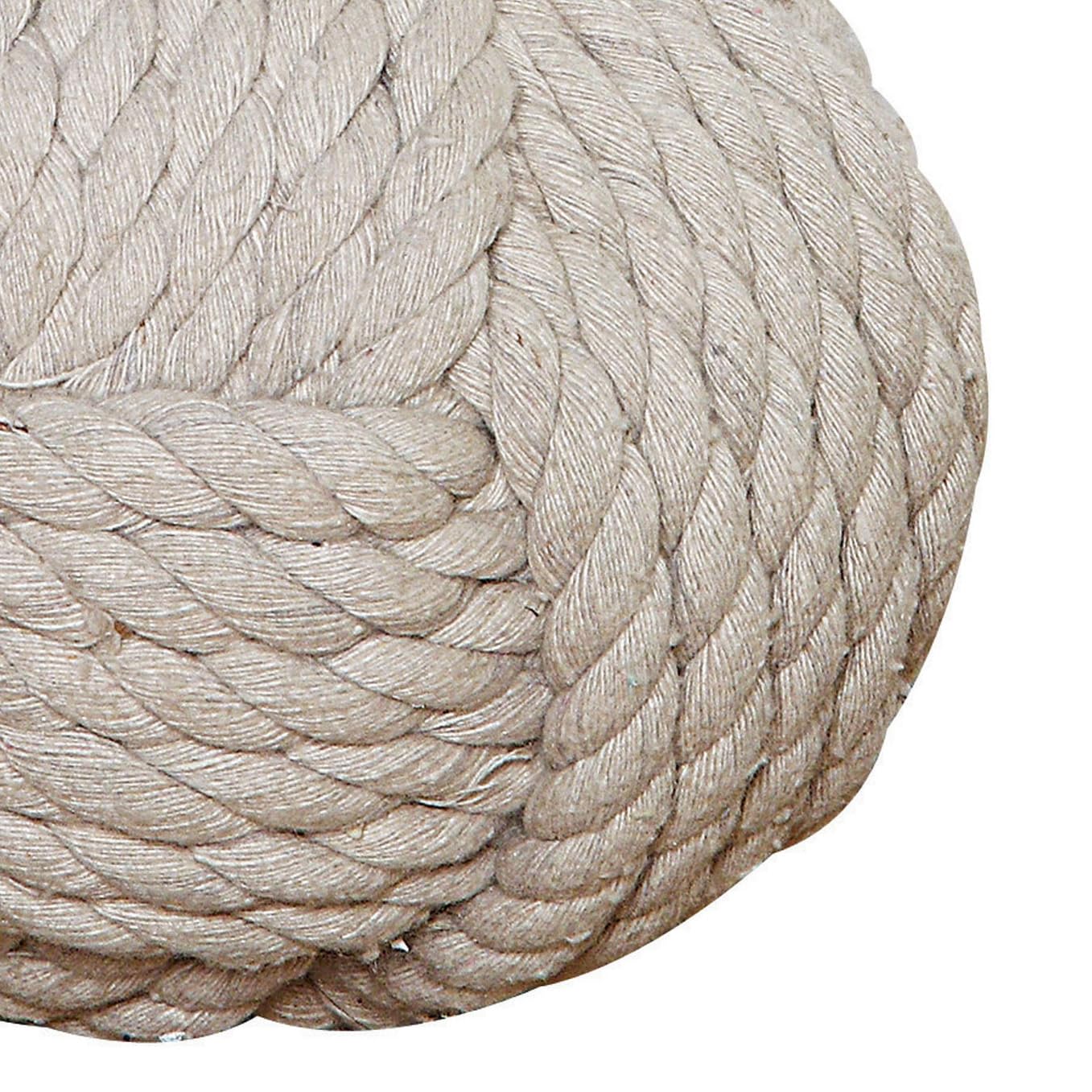 Creative Co-Op Nautical Rope Knot Cotton Door Stop, Ivory