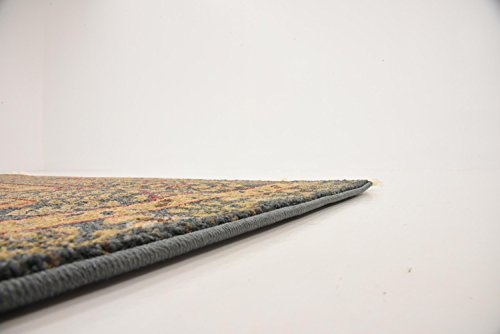 Unique Loom Palace Collection Traditional, Southwestern, Medallion, Geometric Area Rug, 9' 0" x 12' 0", Navy Blue/Tan