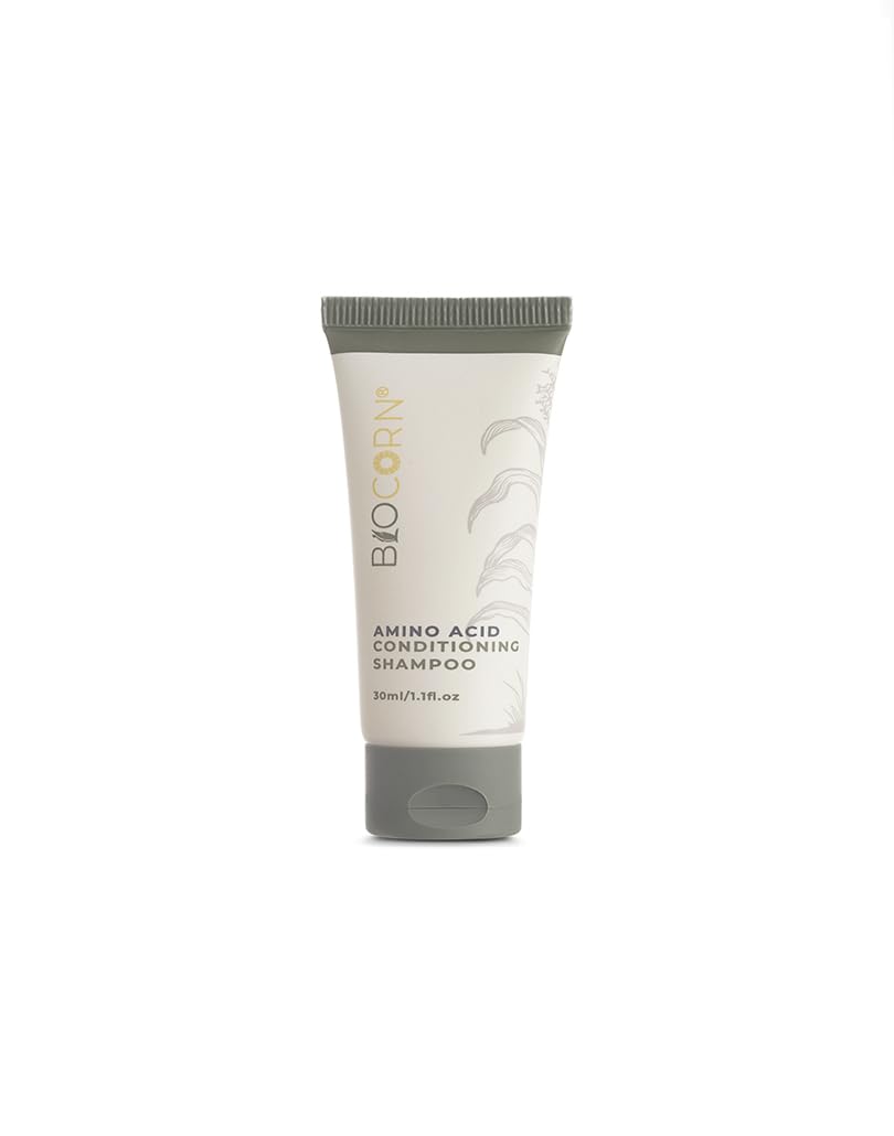 BIO CORN Travel Size Shampoo and Conditioner 2 in 1, Hotel Toiletries Bulk (200 Pack, 1.1oz/30ml) ,Degradable Tube -Cornstarch Material