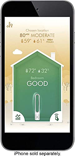 Dyson - TP02 Pure Cool Link Tower 400 Sq. Ft. Air Purifier - Iron, White (Renewed)