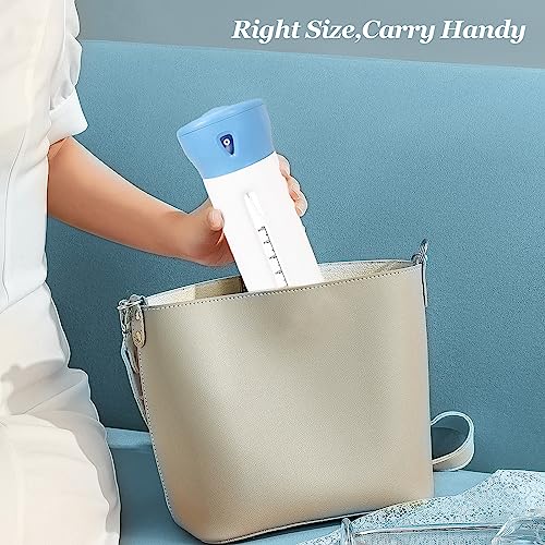 Harewu 4 in 1 Travel Liquid Dispenser Container, Portable Travel Leak Proof Container with 4 Liquid Dispensing Bottles.for Toiletries, Shampoo,Conditioner,Lotion,Shower Gel, Cosmetics (Blue)