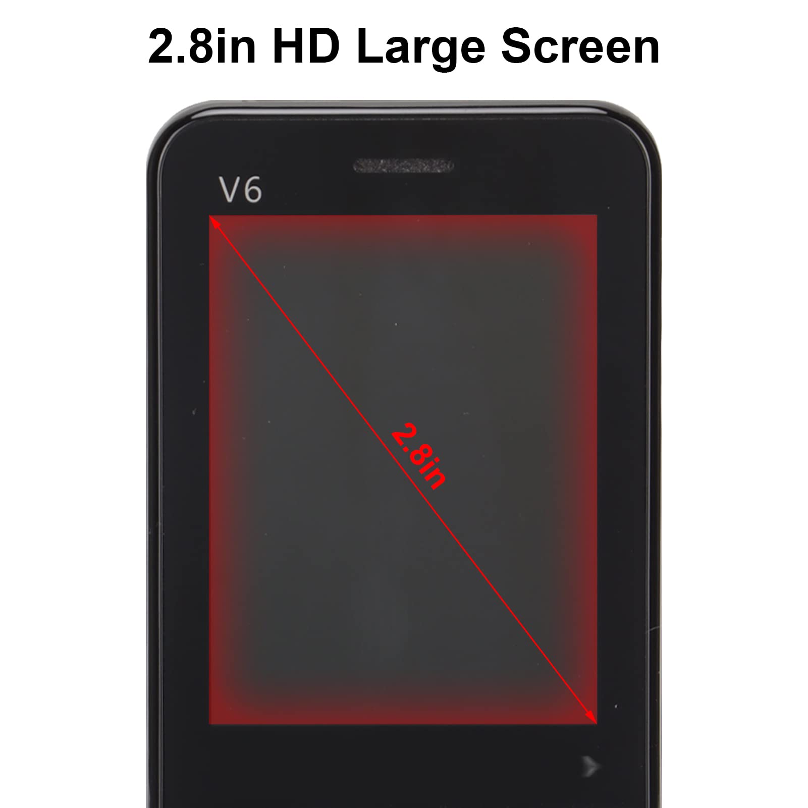 PUSOKEI V6 2G GSM Unlocked Cell Phone,2000mAh battery Long Standby Seniors Cell Phone,2.8in HD Screen Four Cards Four Standbys Cellphone for Elderly and Kids(black)
