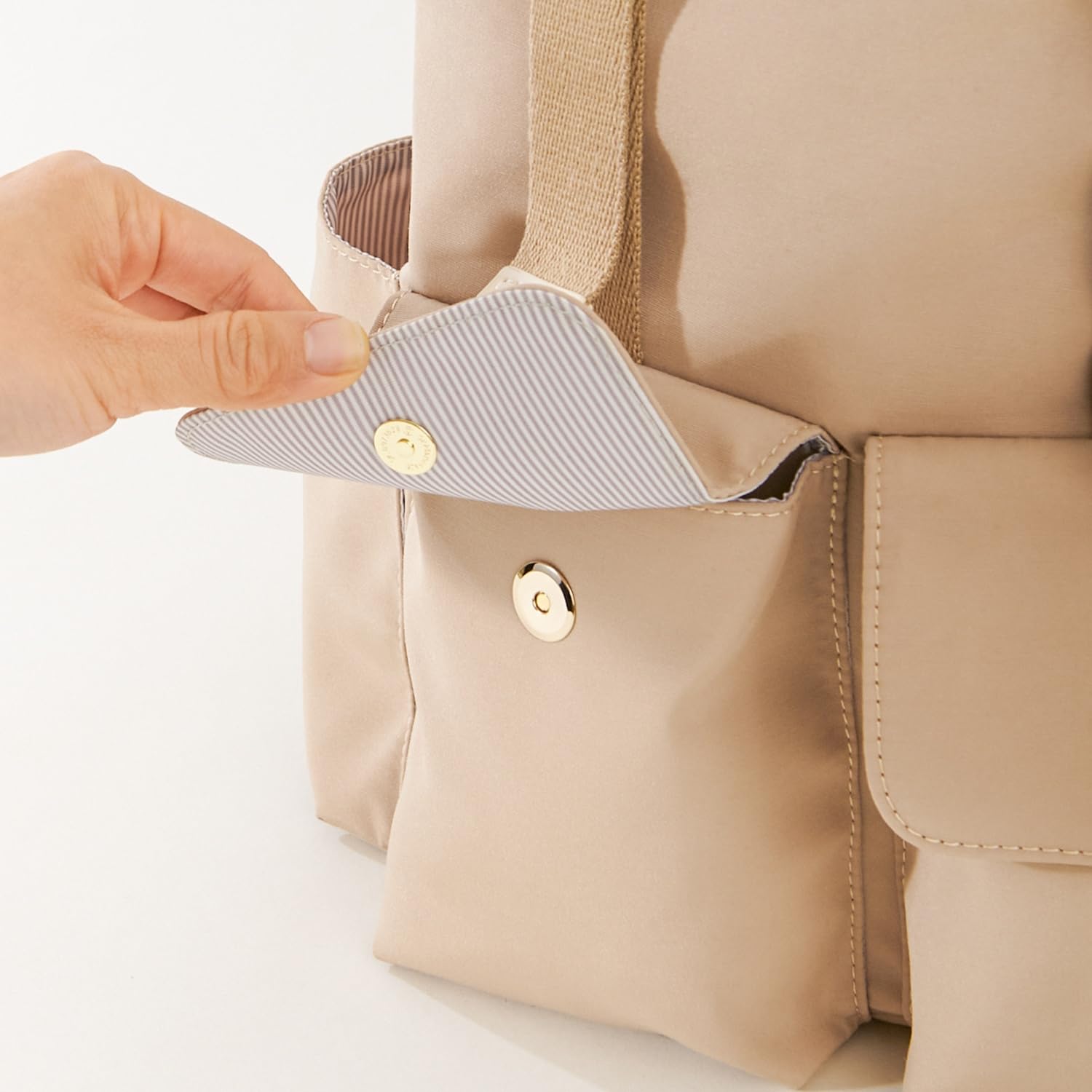 SUNVENO Diaper Bag Backpack, Large Capacity Nappy Changing Bag Featuring Bottle Pockets, Changing Pad, Stroller Clips and Comfortable Backpack Straps, Brown