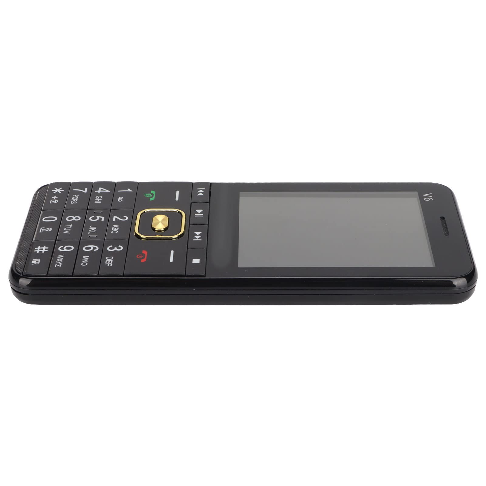 PUSOKEI V6 2G GSM Unlocked Cell Phone,2000mAh battery Long Standby Seniors Cell Phone,2.8in HD Screen Four Cards Four Standbys Cellphone for Elderly and Kids(black)