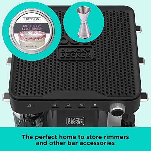 bev by BLACK+DECKER Cocktail Maker Glass Bar Mat, Dishwasher Safe (BEBM120)