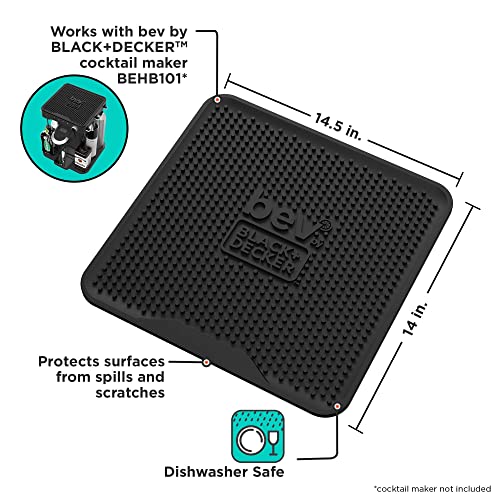 bev by BLACK+DECKER Cocktail Maker Glass Bar Mat, Dishwasher Safe (BEBM120)