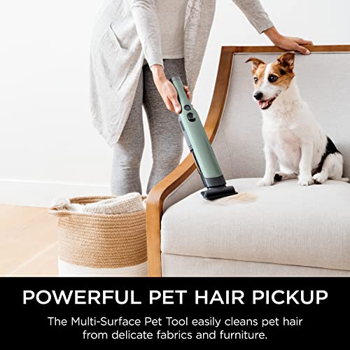 Shark WV201GNBRN WANDVAC Cordless Hand Vac, Lightweight and Portable at 1.4 lbs. with Powerful Suction, Charging Dock, One-Touch Empty for Car & Home, Green, 0.08 Qt. Capacity