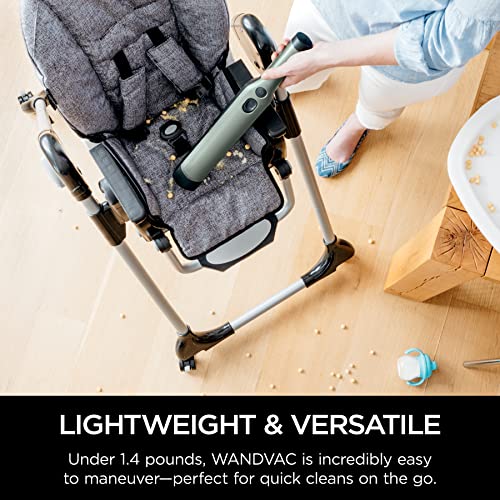 Shark WV201GNBRN WANDVAC Cordless Hand Vac, Lightweight and Portable at 1.4 lbs. with Powerful Suction, Charging Dock, One-Touch Empty for Car & Home, Green, 0.08 Qt. Capacity