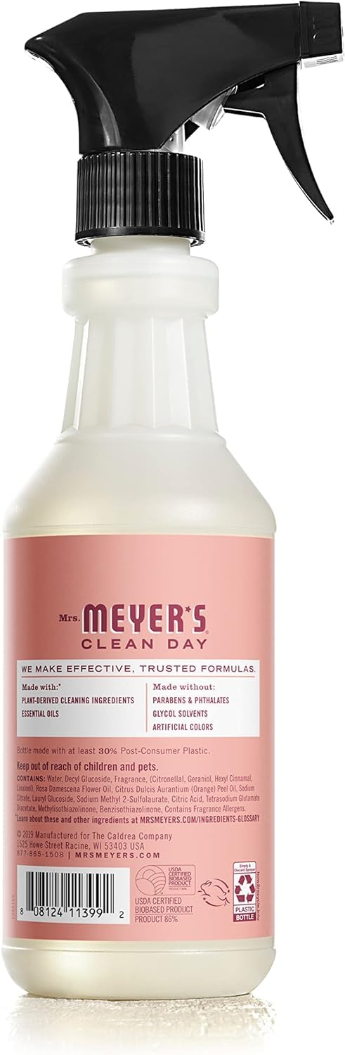 Mrs. Meyer's All-Purpose Cleaner Spray, Limited Edition Rose, 16 fl. oz - Pack of 3