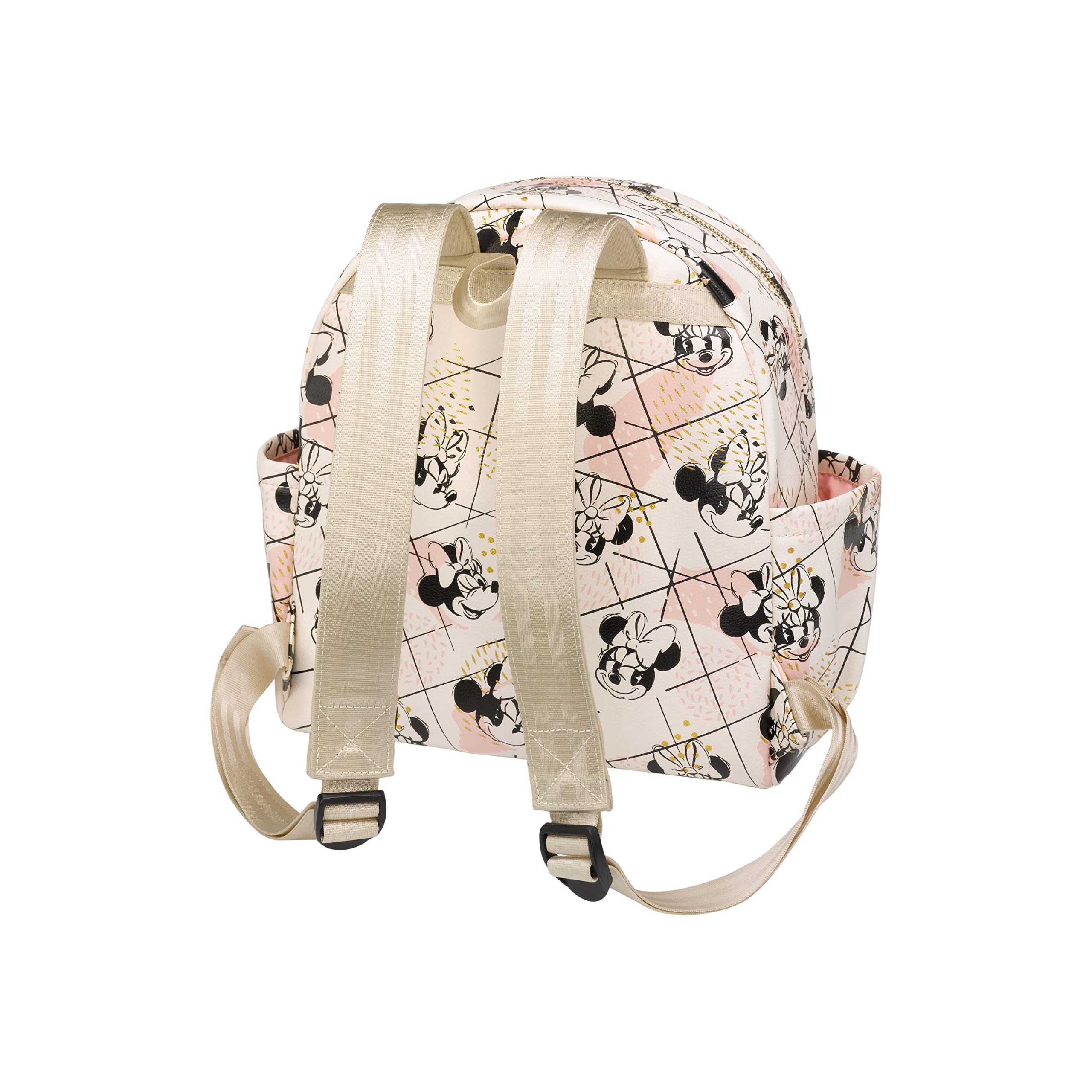 Petunia Pickle Bottom Mini Backpack | Diaper Bag Backpack for Parents | Stylish Bag and Organizer | Compact Backpack for On The Go Moms and Dads | Shimmery Minnie Mouse