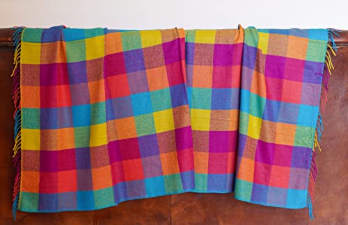 Borges & Scott Signature - 100% Cashmere Blanket Throw - Multi Patch