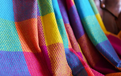 Borges & Scott Signature - 100% Cashmere Blanket Throw - Multi Patch