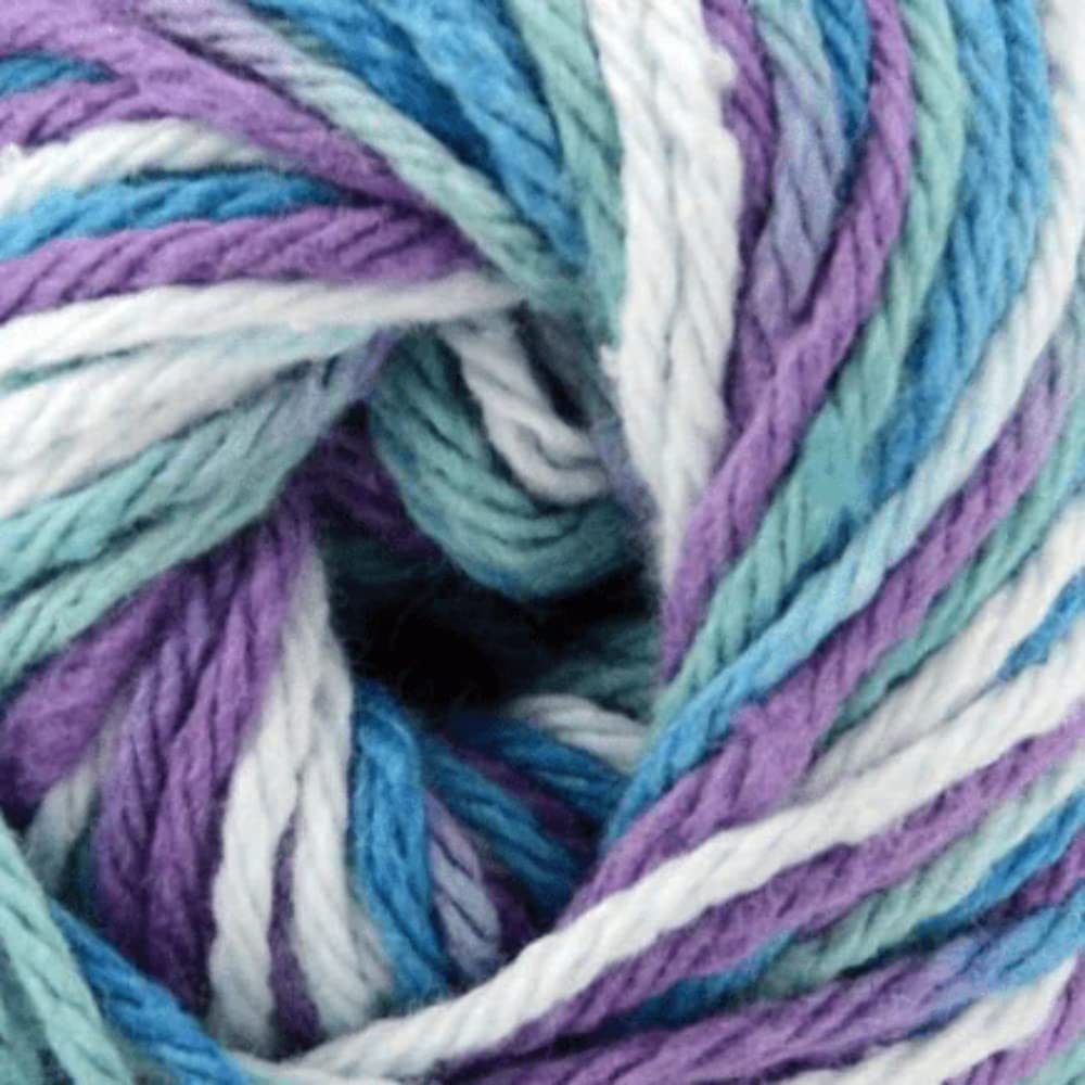 Premier Yarns Home Cotton Cone Yarn, Ideal Knitting and Crochet Supplies, Made of Recycled Cotton and Polyester, Tangerine Splash, 700 yards