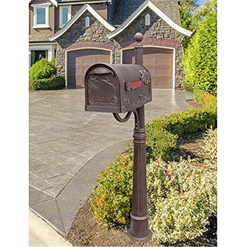 Special Lite Hummingbird Curbside Mailbox with Ashland Mailbox Post Unit - Copper