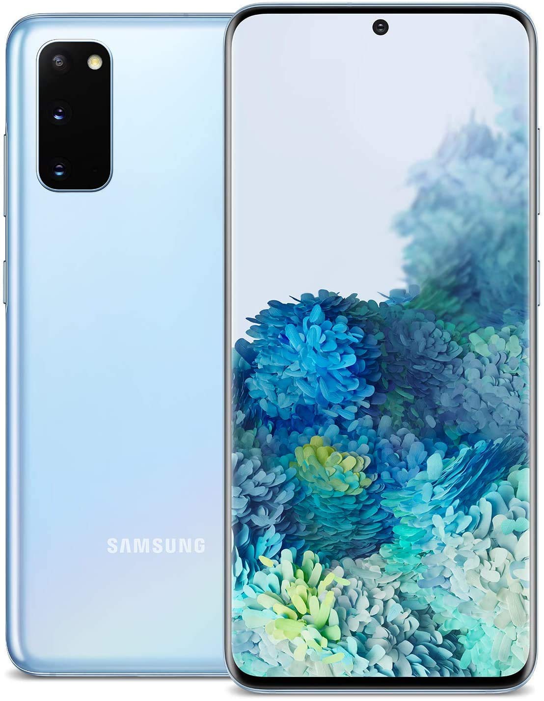 Samsung Galaxy S20 5G (128GB, 12GB RAM) 6.2" AMOLED, Snapdragon 865, IP68 Water Resistant, Global 5G Volte (GSM + CDMA) Factory Unlocked (AT&T, Verizon, T-Mobile, Metro) G981U1 (Cloud Blue) (Renewed)