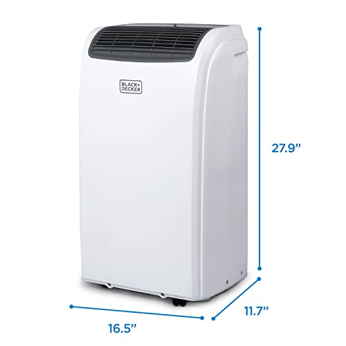 BLACK+DECKER Air Conditioner, 14,000 BTU Air Conditioner Portable for Room up to 700 Sq. Ft., 3-in-1 AC Unit, Dehumidifier, & Fan, Portable AC with Installation Kit & Remote Control