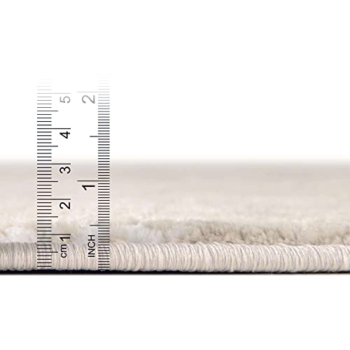 Unique Loom Rushmore Collection Area Rug - Adams (7' 10" x 10' Oval, Beige/Ivory)