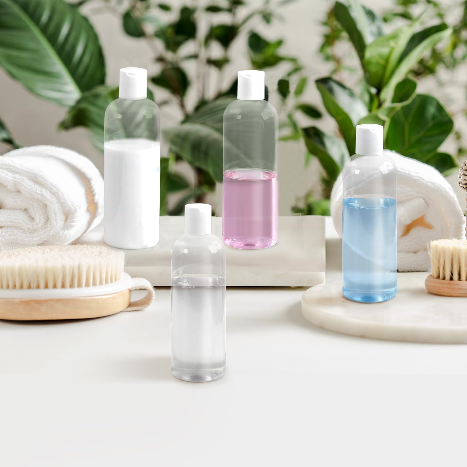300ml 10oz Travel Bottles Set for Toiletries Big Squeeze Bottles Big Size Container Kit Portable Leak Proof Refillable Cosmetic Airplane Essential Shampoo Hair Conditioner Body Lotion Bath Shower Gel