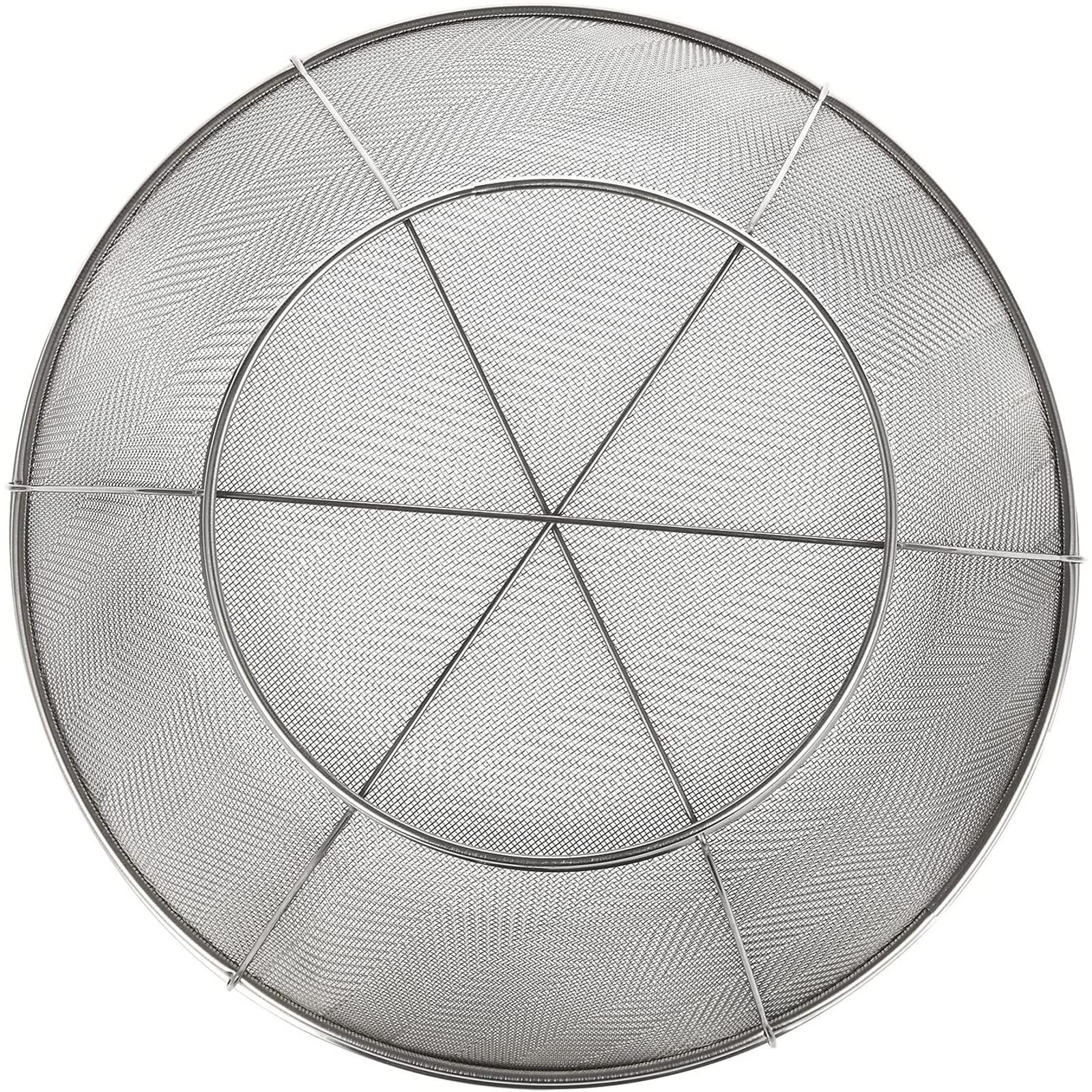 Large Fine Mesh Pasta Strainer, Metal Colander for Rice, Quinoa, Yogurt (10 x 4 In)
