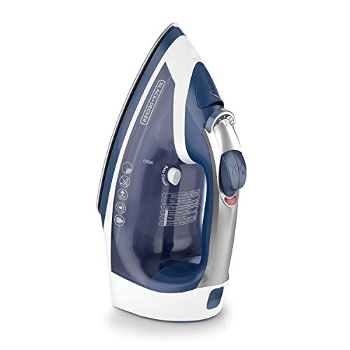 BLACK+DECKER Xpress Steam Cord Reel Iron with Nonstick Soleplate, Blue, ICR16X