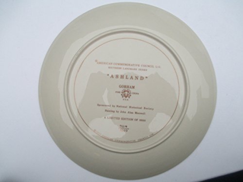Gorham Fine China 1977 "Ashland " Southern Landmark Series By John Alan Maxwell Limited Edition of 9800