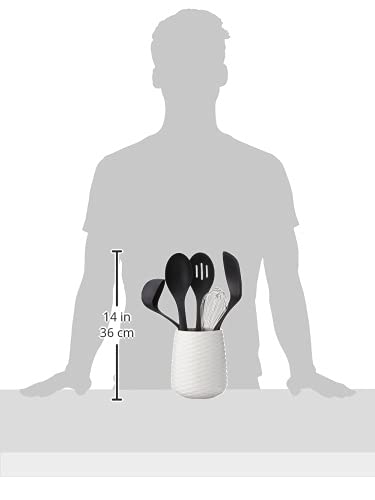 KitchenAid Tool and Gadget Set with Crock, 6-Piece, Black