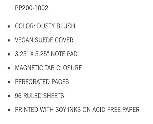 DesignWorks Ink Vegan Suede Note Pad (3.25" x 5.25"), Dusty Blush