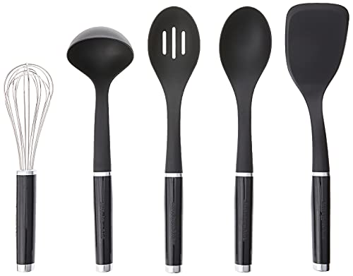 KitchenAid Tool and Gadget Set with Crock, 6-Piece, Black