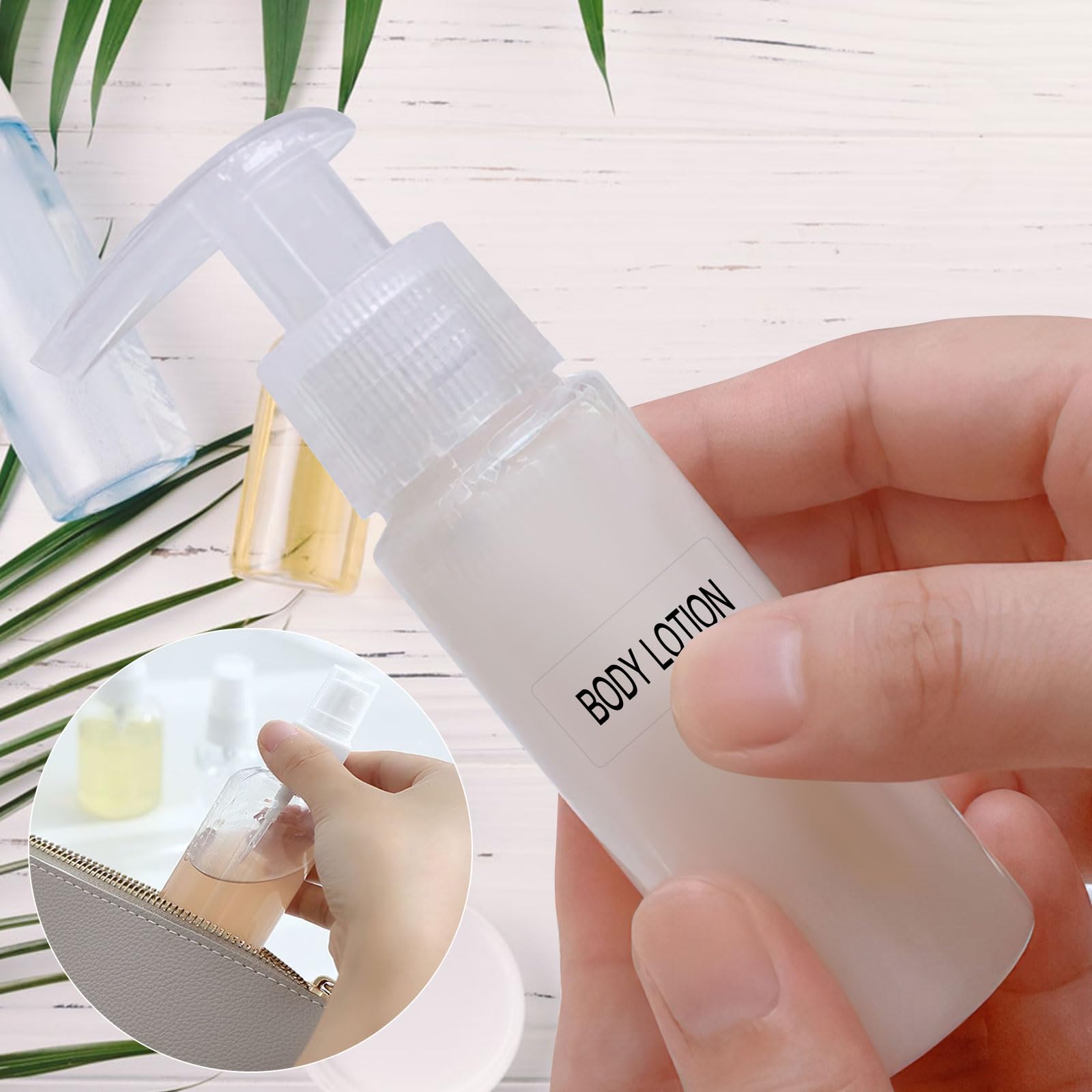 HVSWLY 300 PCS Waterproof Labels for Travel Size Bottles,Clear Bathroom labels and Beauty Organization Labels,Travel Bottle Labels for Shampoo Conditioner Lotion Cream