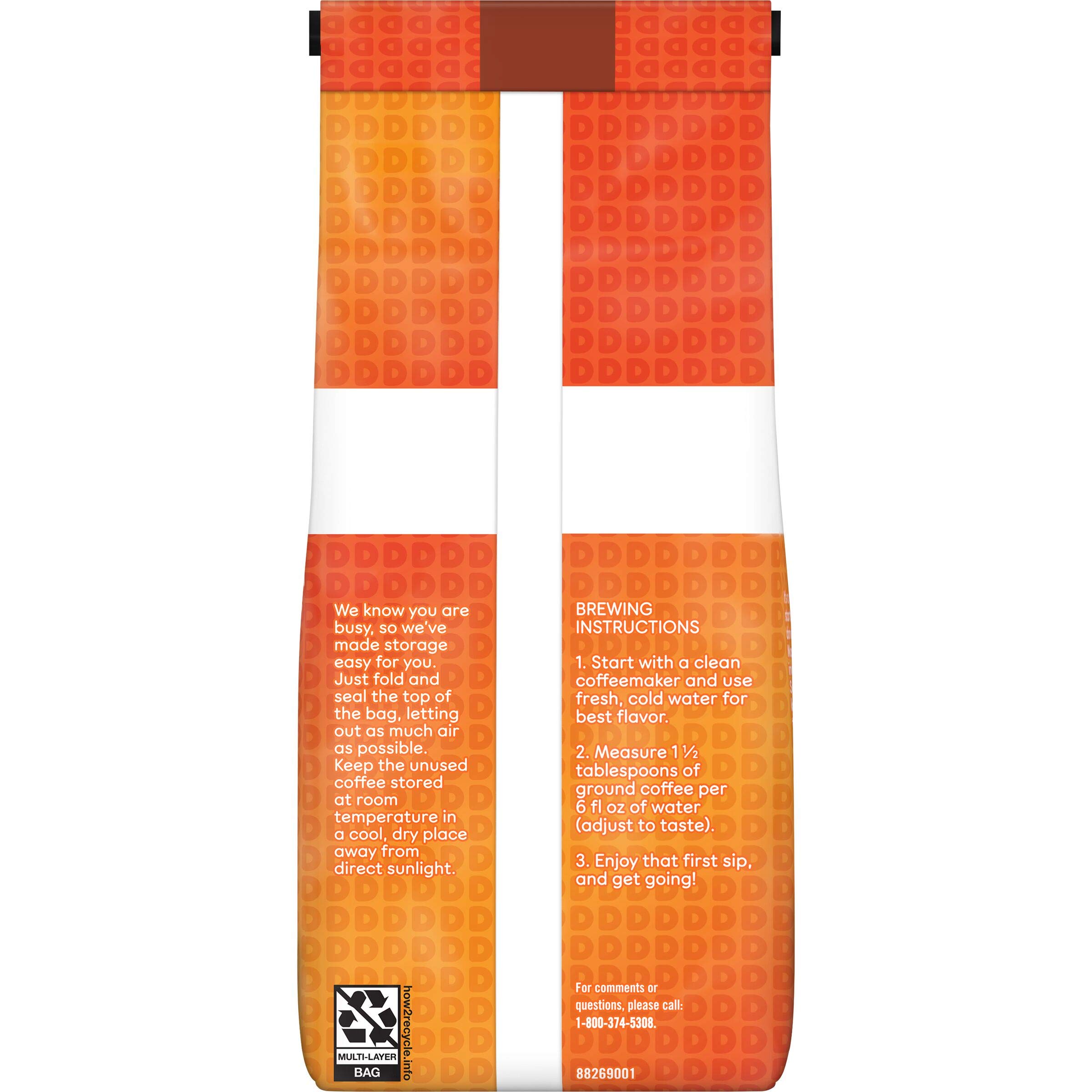 Dunkin' Hazelnut Flavored Ground Coffee, 12 Ounces
